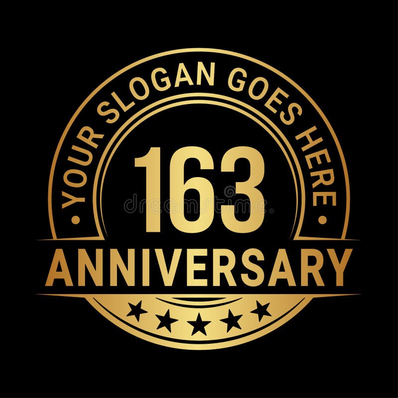 163 Years Anniversary. 163rd Anniversary Logo Design Template. Vector ...
