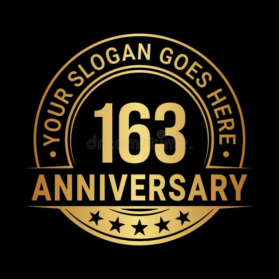 163 Years Anniversary. 163rd Anniversary Logo Design Template. Vector ...