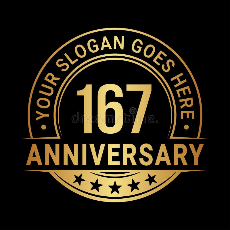 167 Years Anniversary. 167th Anniversary Logo Design Template. Vector ...