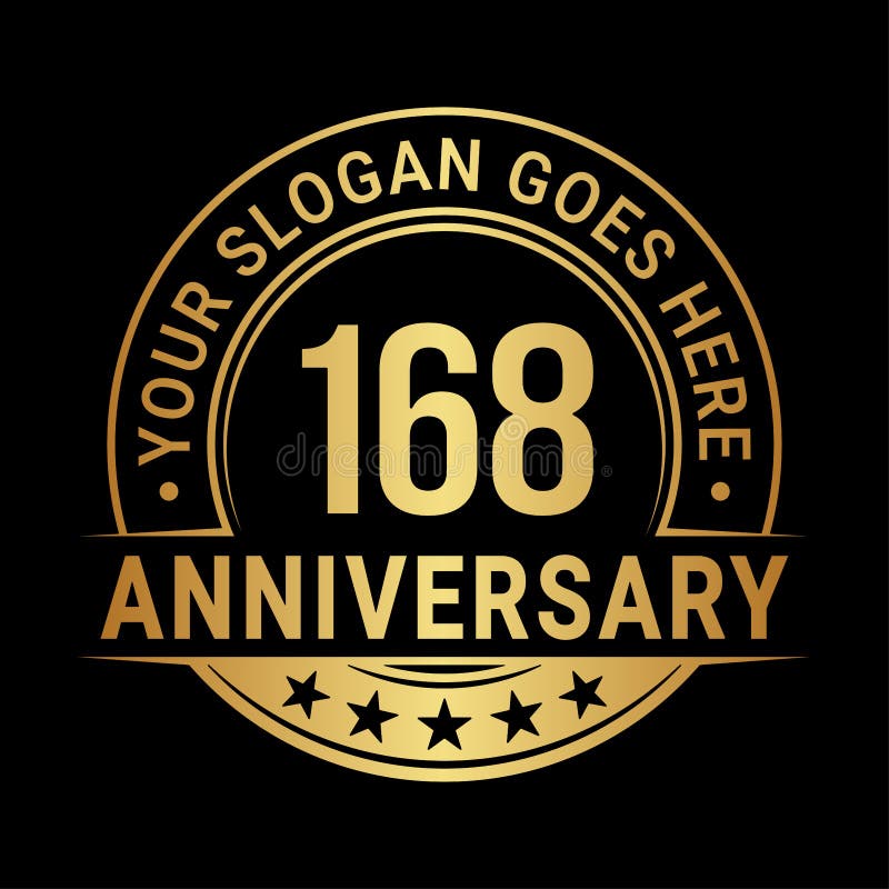 168 Years Anniversary. 168th Anniversary Logo Design Template. Vector ...