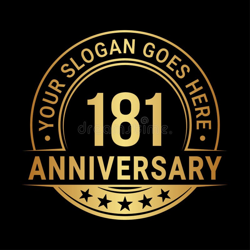 181 Years Anniversary. 181st Anniversary Logo Design Template. Vector ...