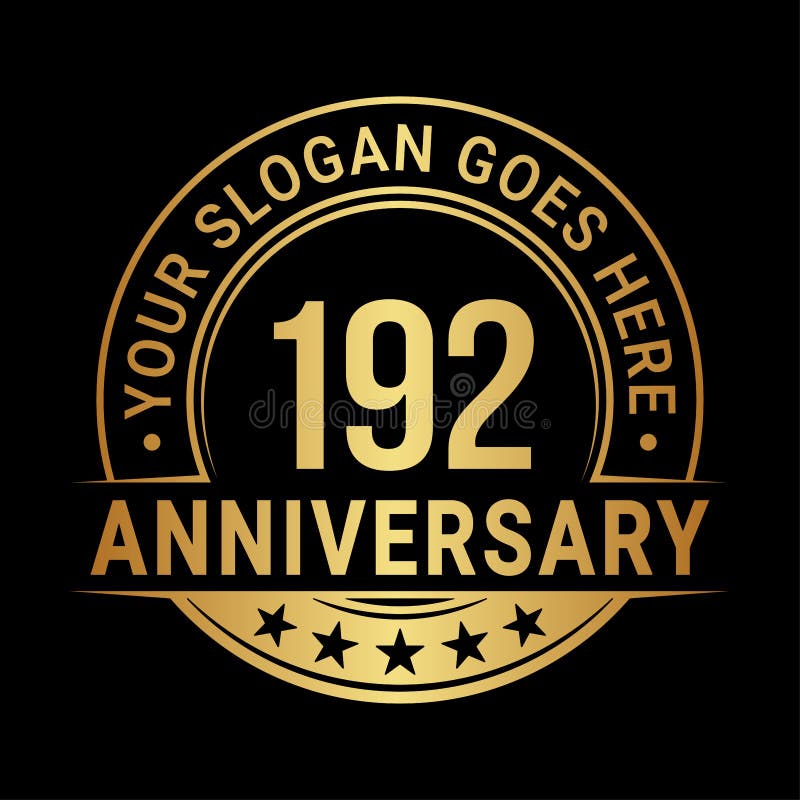 192 Years Anniversary. 192nd Anniversary Logo Design Template. Vector ...