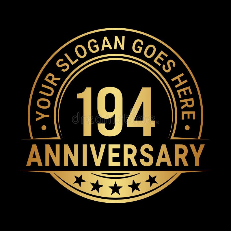 194 Years Anniversary. 194th Anniversary Logo Design Template. Vector ...