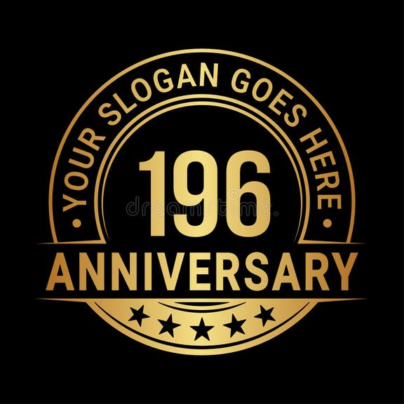 196 Years Anniversary. 196th Anniversary Logo Design Template. Vector ...