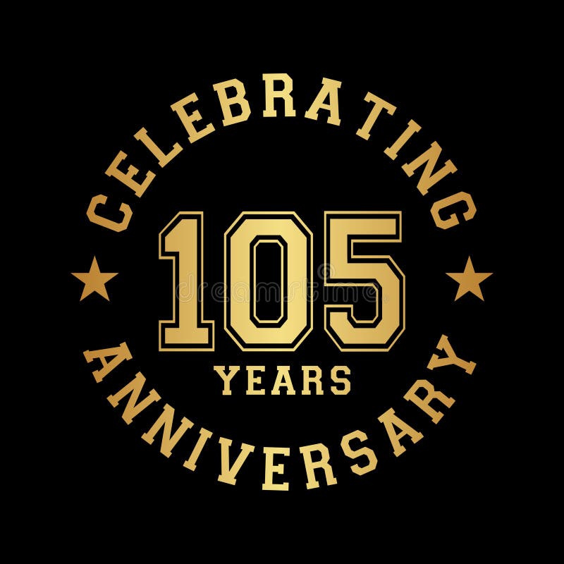 105 Years Anniversary Celebration Design Template. 105th Vector and ...