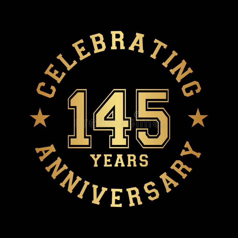 145 Years Anniversary Celebration Design Template. 145th Vector and ...