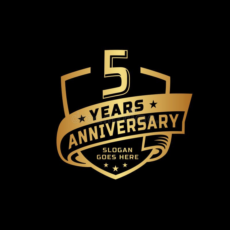 5 Years Anniversary Celebration Design Template. 5th Anniversary Logo ...