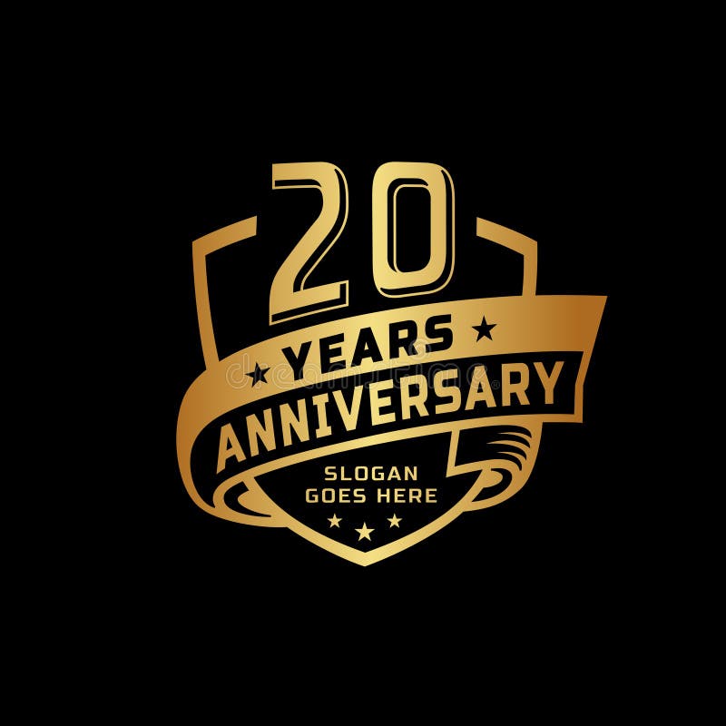 20 Years Anniversary Celebration Design Template. 20th Anniversary Logo ...