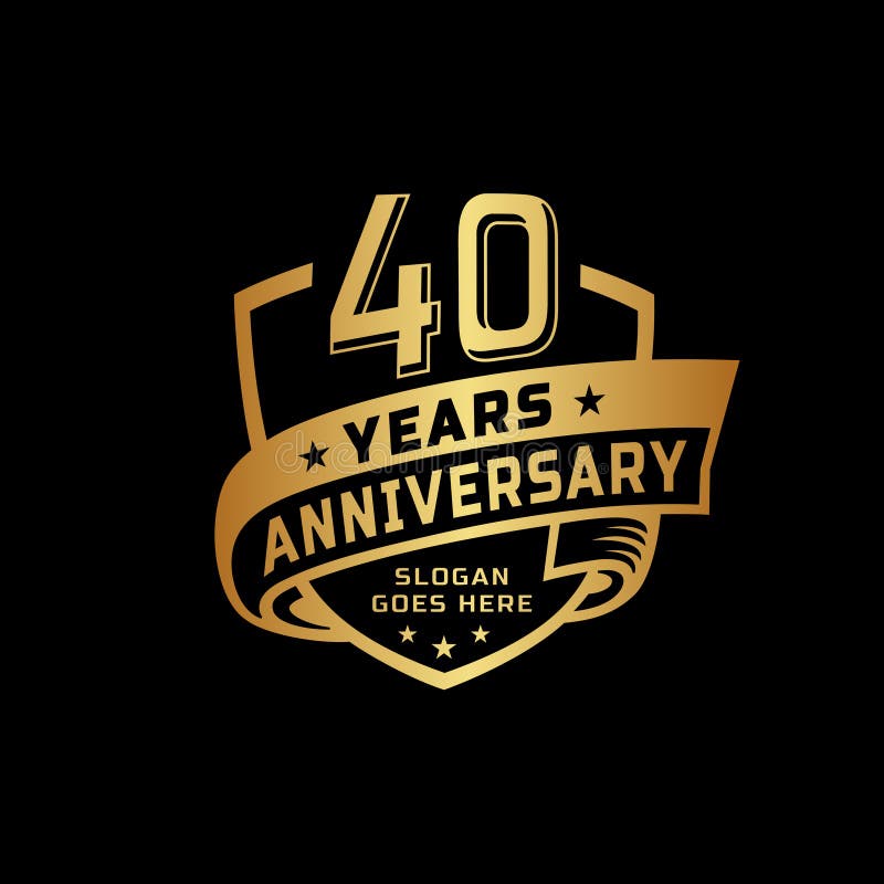40 Years Anniversary Celebration Design Template. 40th Anniversary Logo ...