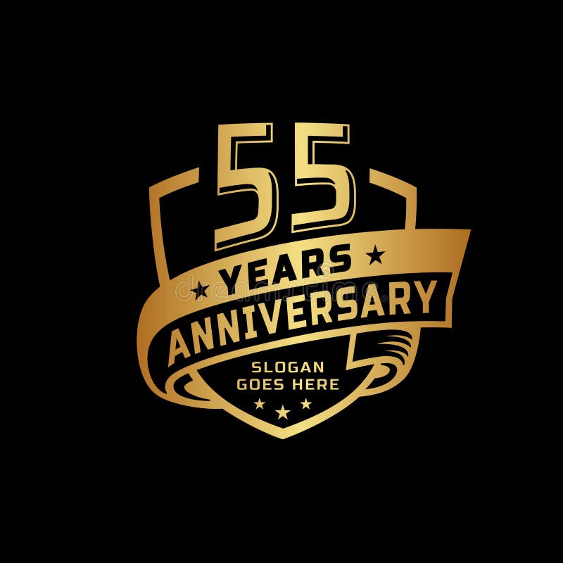 55 Years Anniversary Celebration Design Template. 55th Anniversary Logo ...