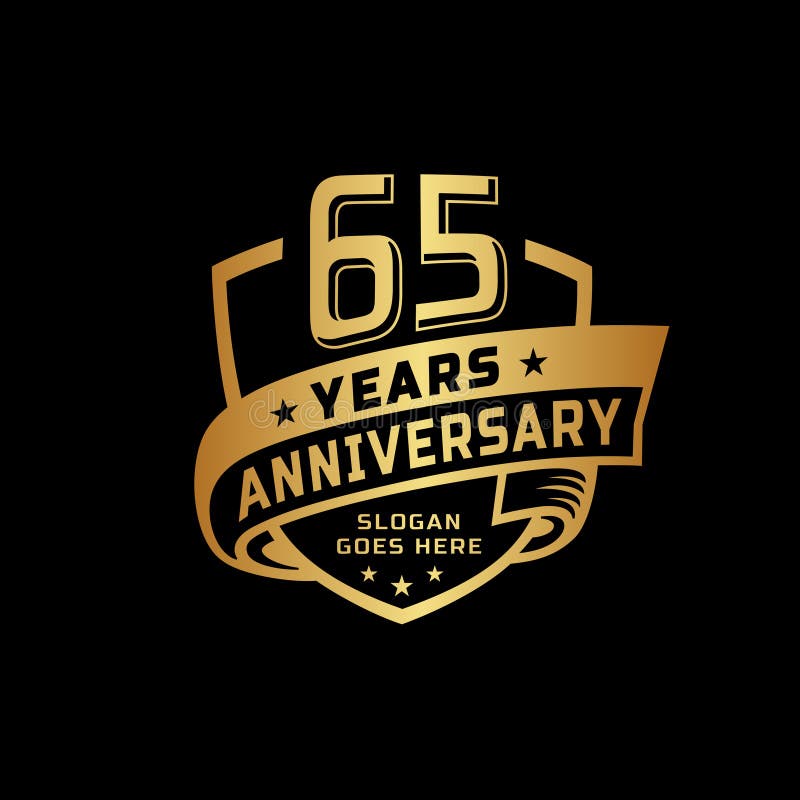 65 Years Anniversary Celebration Design Template. 65th Anniversary Logo ...
