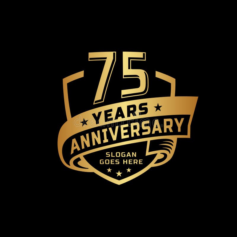 75 Years Anniversary Celebration Design Template. 75th Anniversary Logo ...