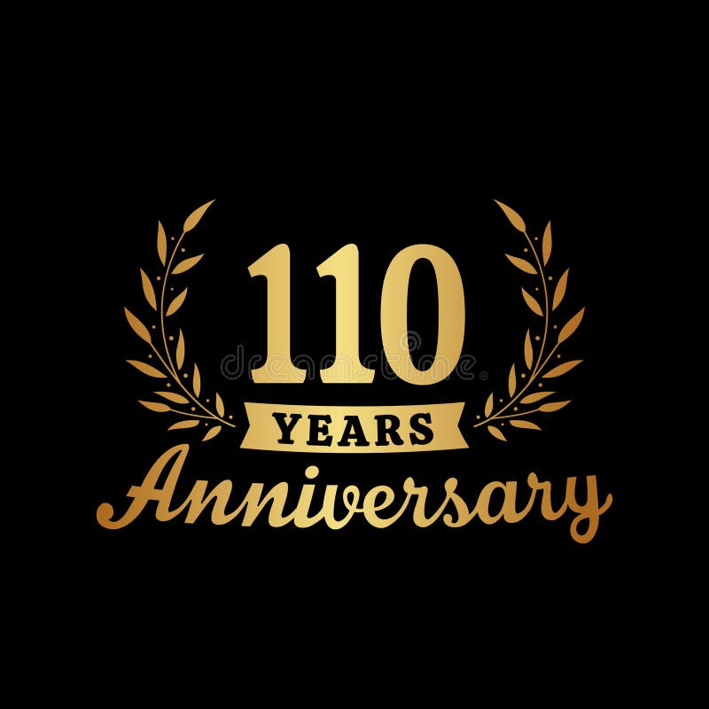 110 Years Anniversary Celebration Logotype. 110th Anniversary Logo ...