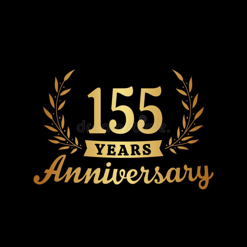 155 Years Anniversary Celebration Logotype. 155th Anniversary Logo ...