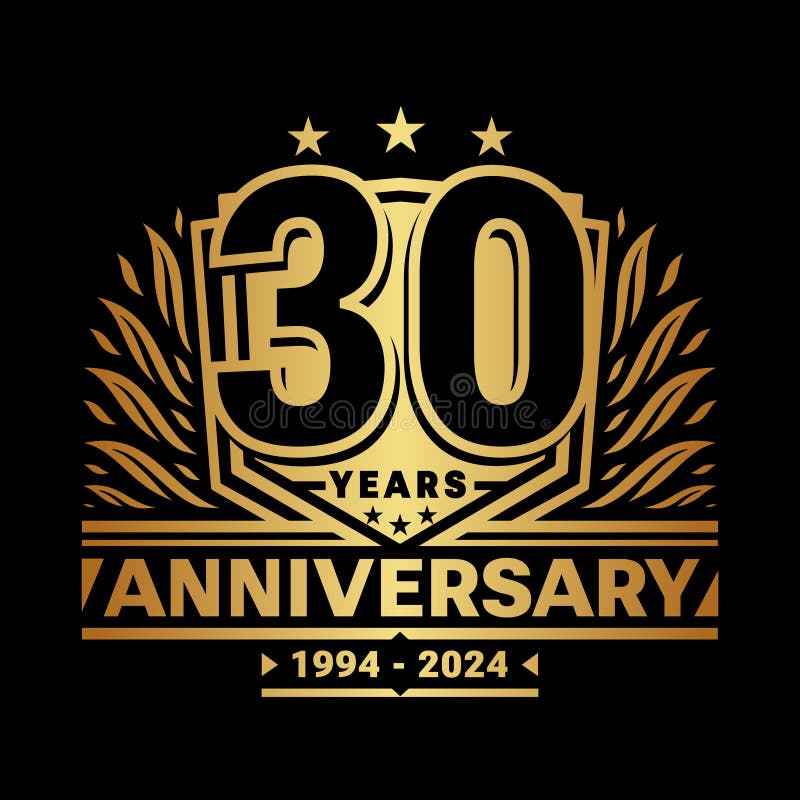 30 Years Anniversary Celebration Shield Design Template. 30th ...