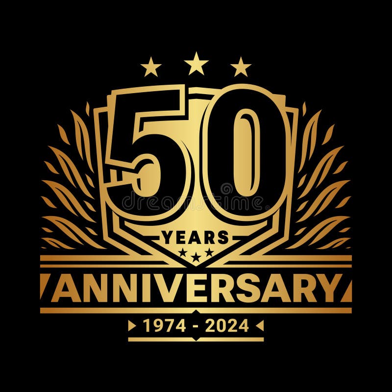 50 Years Anniversary Celebration Shield Design Template. 50th ...
