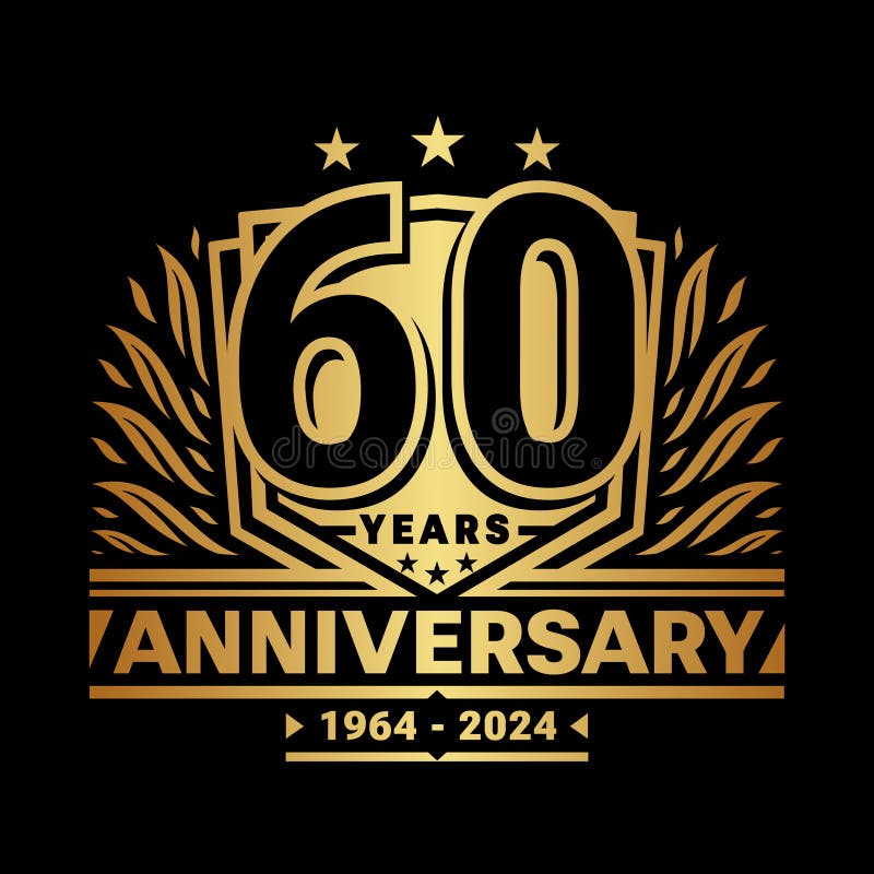 60 Years Anniversary Celebration Shield Design Template. 60th ...