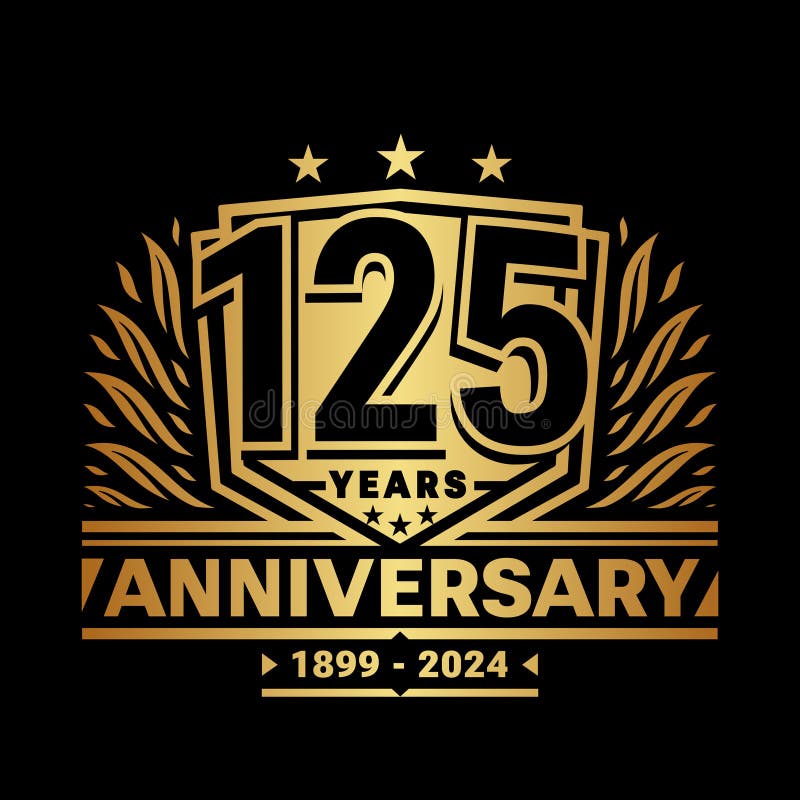125 Years Anniversary Celebration Shield Design Template. 125th ...