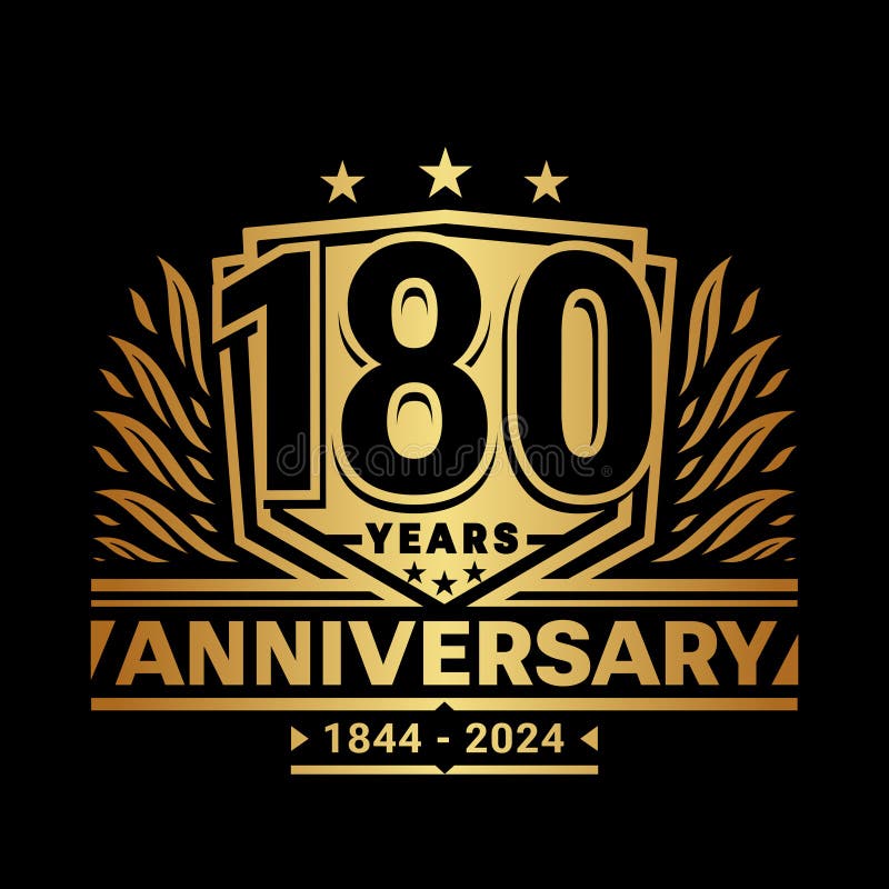 180 Years Anniversary Celebration Shield Design Template. 180th ...