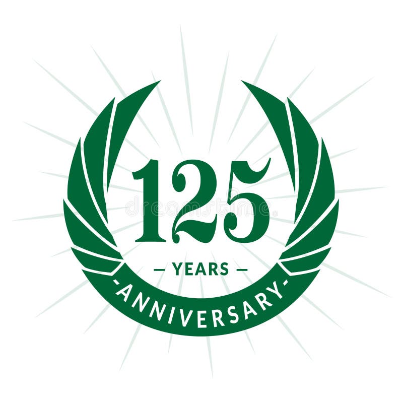 125 Years Anniversary Design Template. Elegant Anniversary Logo Design ...