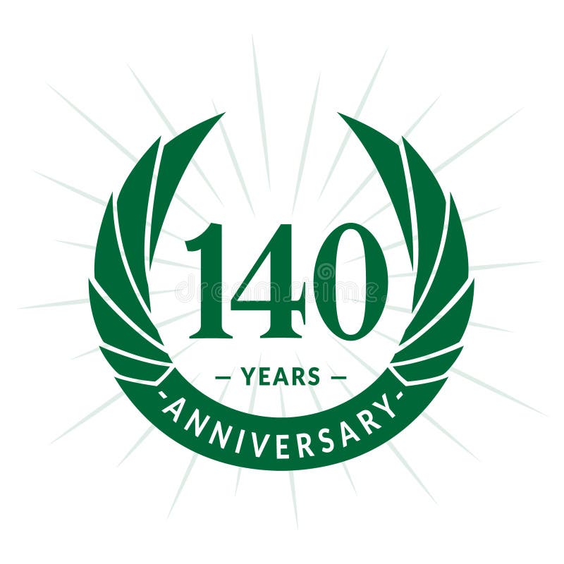 140 Years Anniversary Design Template. Elegant Anniversary Logo Design ...