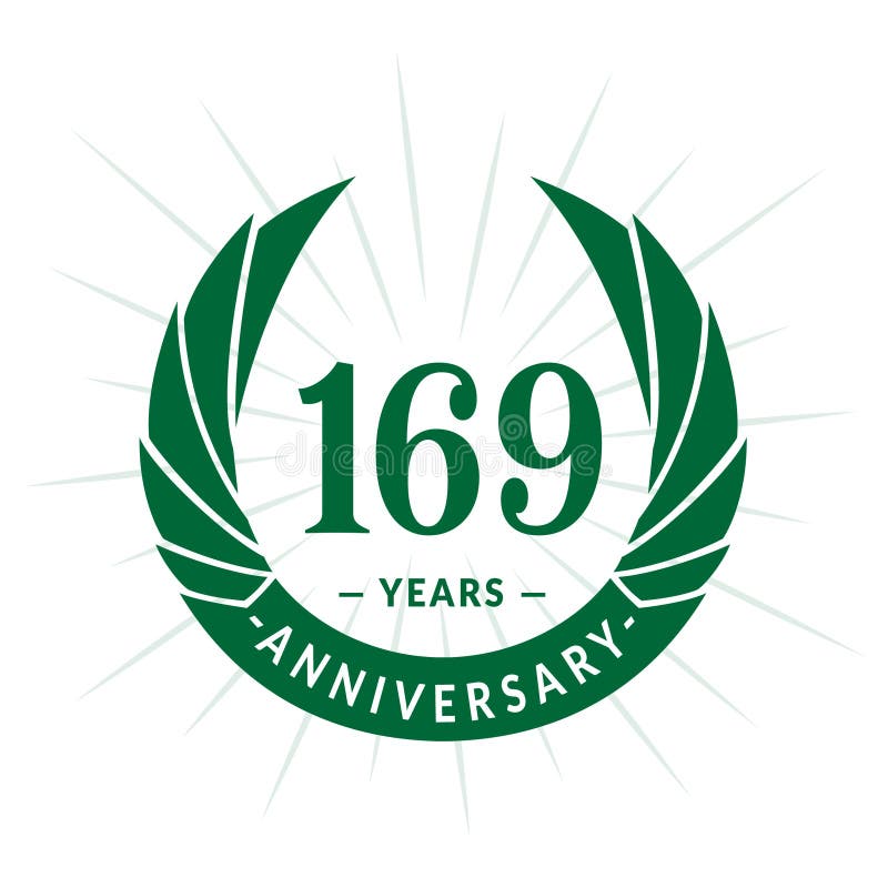 169 Years Anniversary Design Template. Elegant Anniversary Logo Design ...