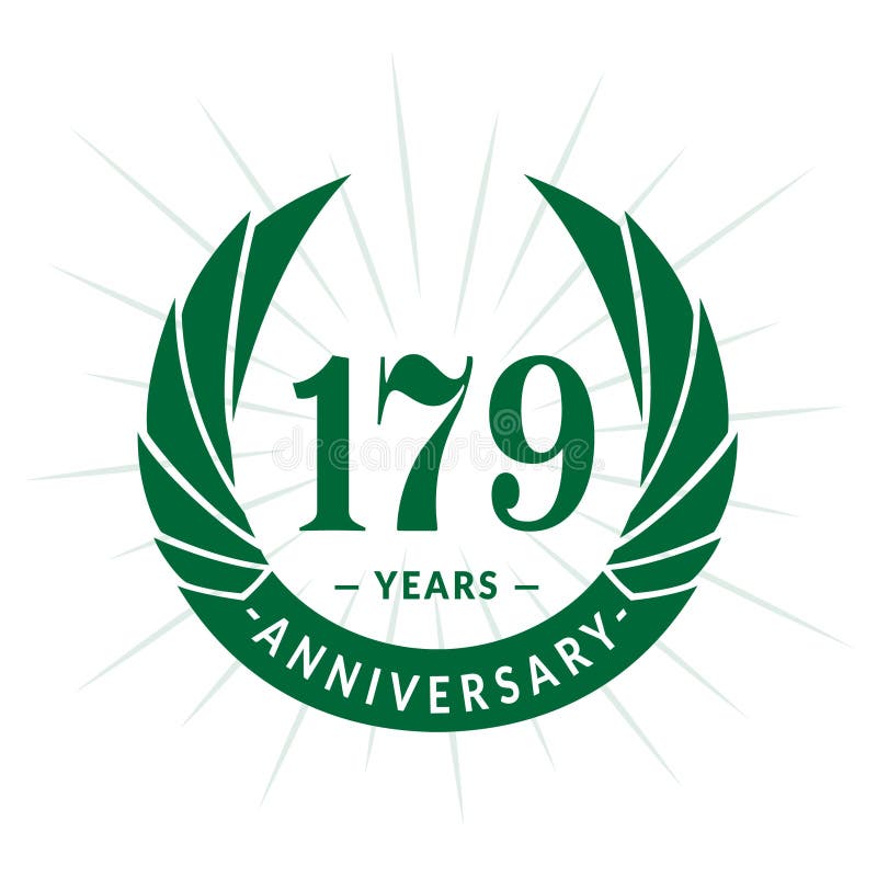 179 Years Anniversary Design Template. Elegant Anniversary Logo Design ...
