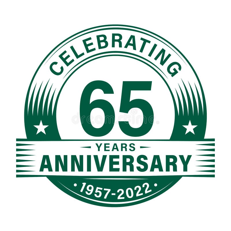 65 Years Anniversary Celebration Design Template. 65th Logo Vector ...
