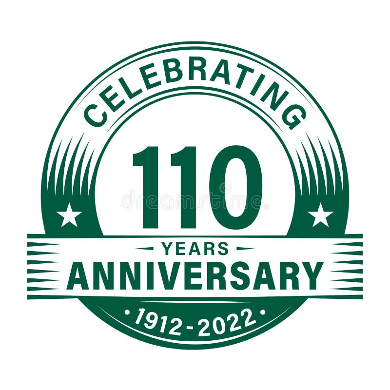 110 Years Anniversary Celebration Design Template. 110th Logo Vector ...