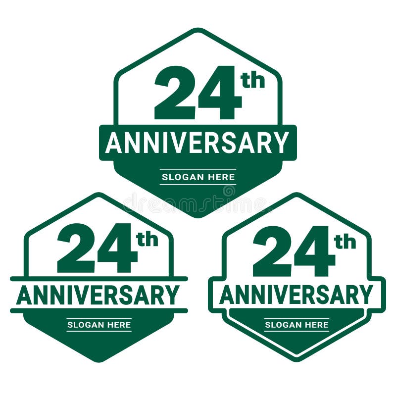 24 Years Anniversary Celebration Logotype. 24th Anniversary Logo ...