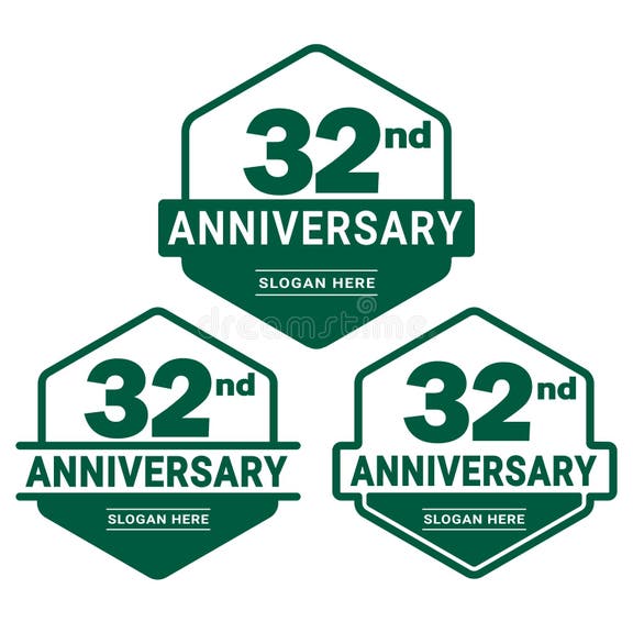 32 Years Anniversary Celebration Logotype. 32nd Anniversary Logo ...