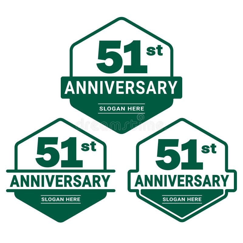 51 Years Anniversary Celebration Logotype. 51st Anniversary Logo ...