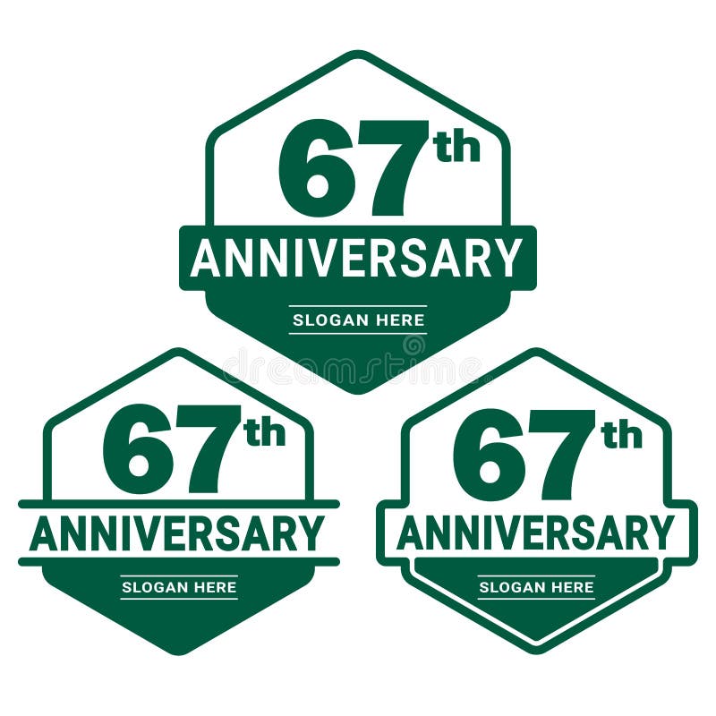 67 Years Anniversary Celebration Logotype. 67th Anniversary Logo ...
