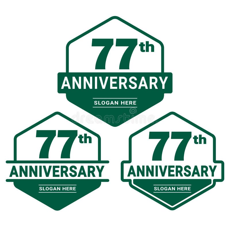 77 Years Anniversary Celebration Logotype. 77th Anniversary Logo ...