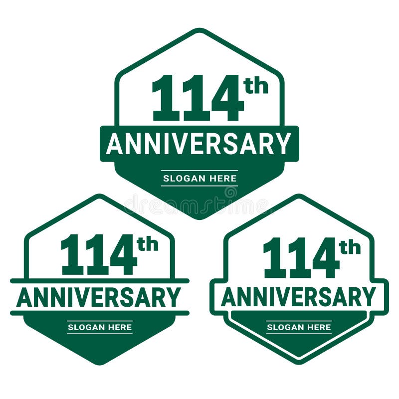 114 Years Anniversary Celebration Logotype. 114th Anniversary Logo ...