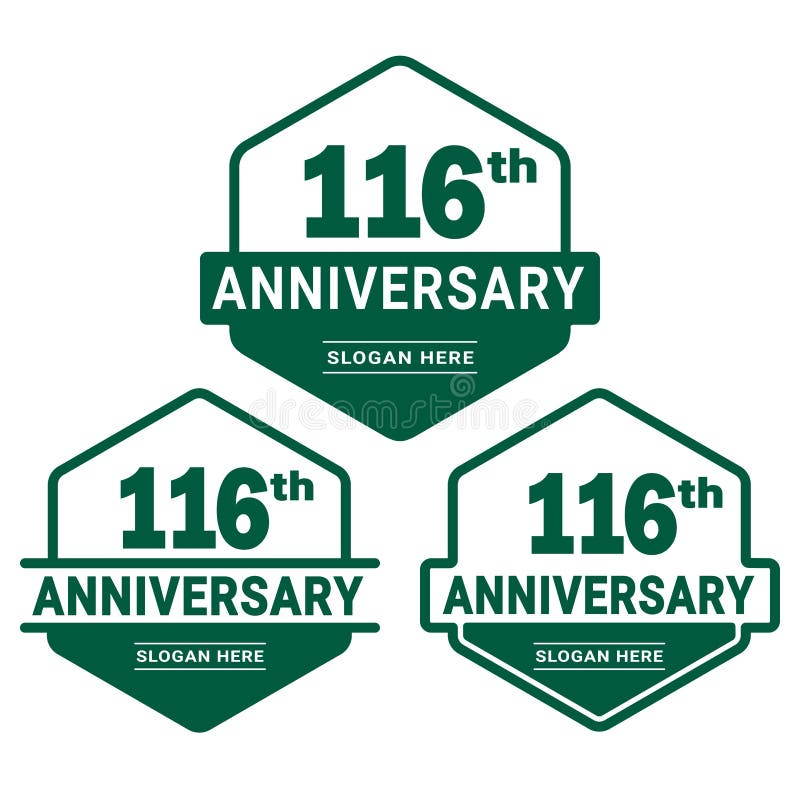 116 Years Anniversary Celebration Logotype. 116th Anniversary Logo ...