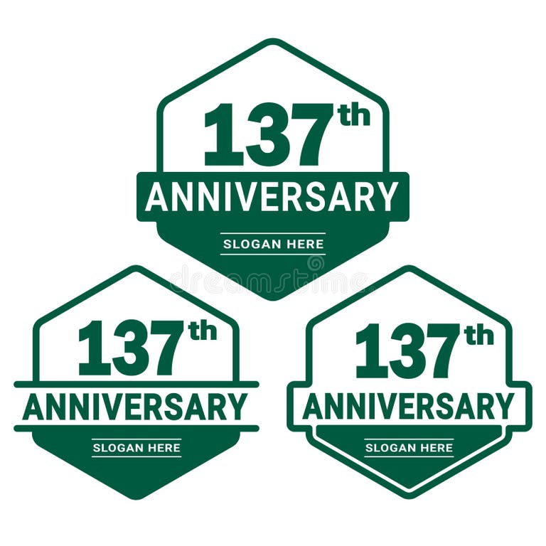 137 Years Anniversary Celebration Logotype. 137th Anniversary Logo ...