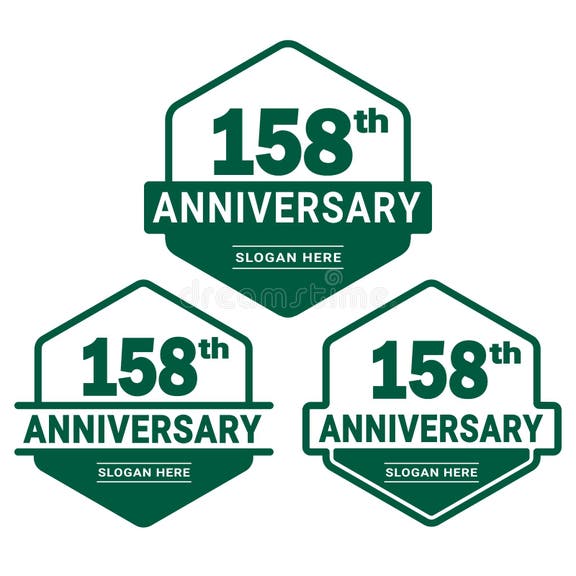 158 Years Anniversary Celebration Logotype. 158th Anniversary Logo ...
