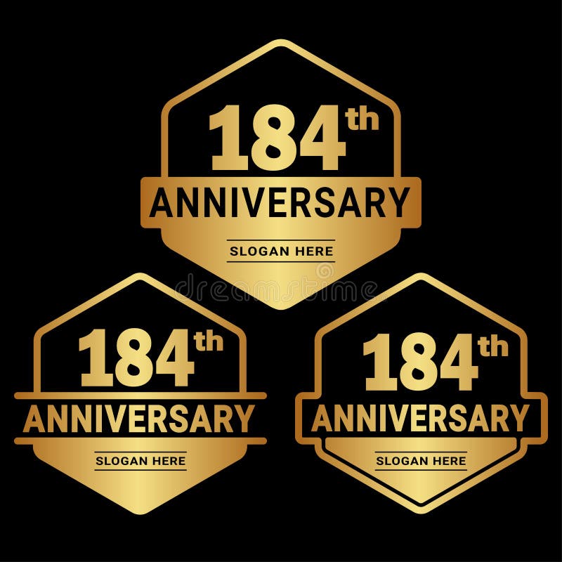 184 Years Anniversary Celebration Logotype. 184th Anniversary Logo ...