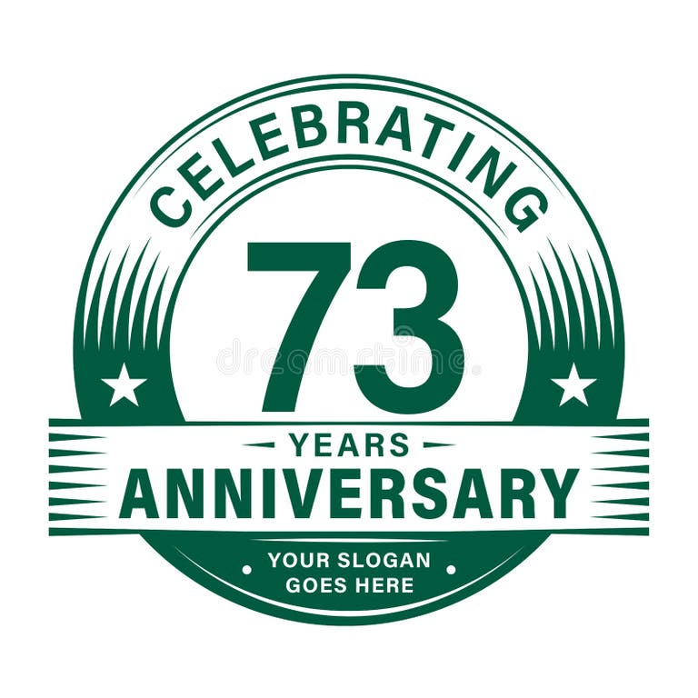 73 Years Anniversary Celebration Design Template. 73rd Logo Vector ...