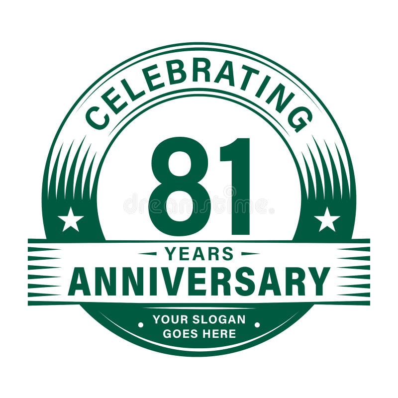 81 Years Anniversary Celebration Design Template. 81st Logo Vector ...