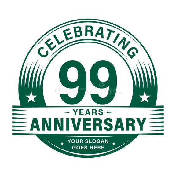 99 Years Anniversary Celebration Design Template. 99th Logo Vector ...