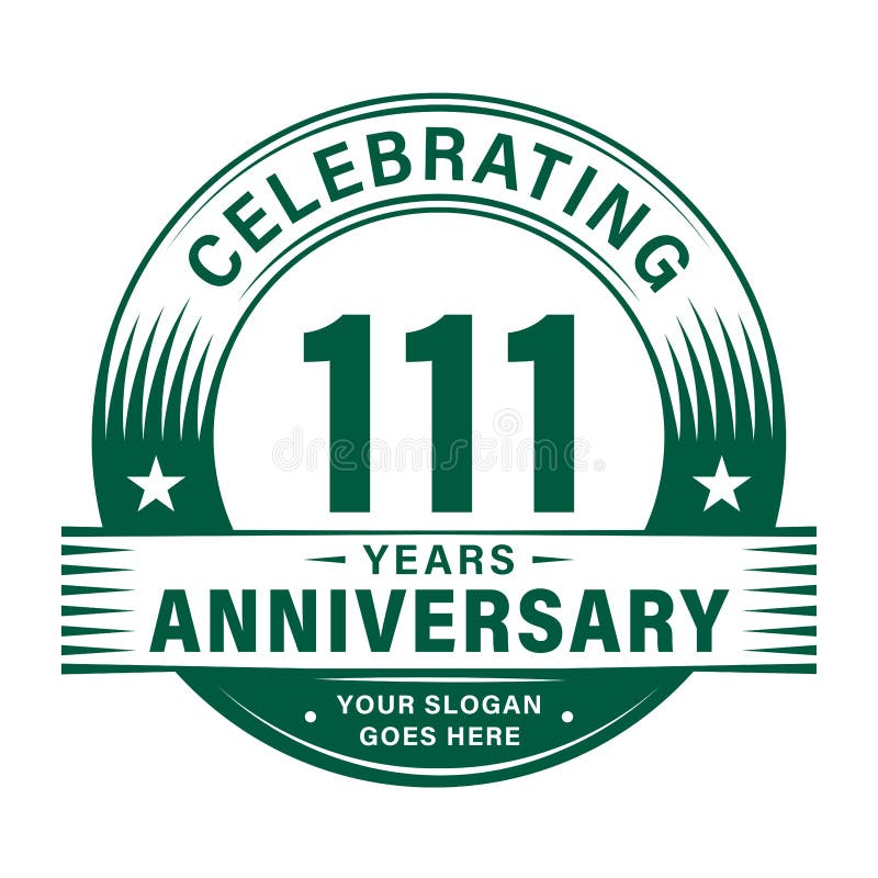 111 Years Anniversary Celebration Design Template. 111th Logo Vector ...