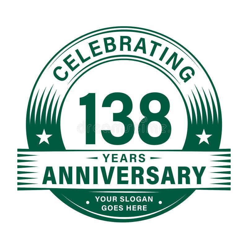 138 Years Anniversary Celebration Design Template. 138th Logo Vector ...