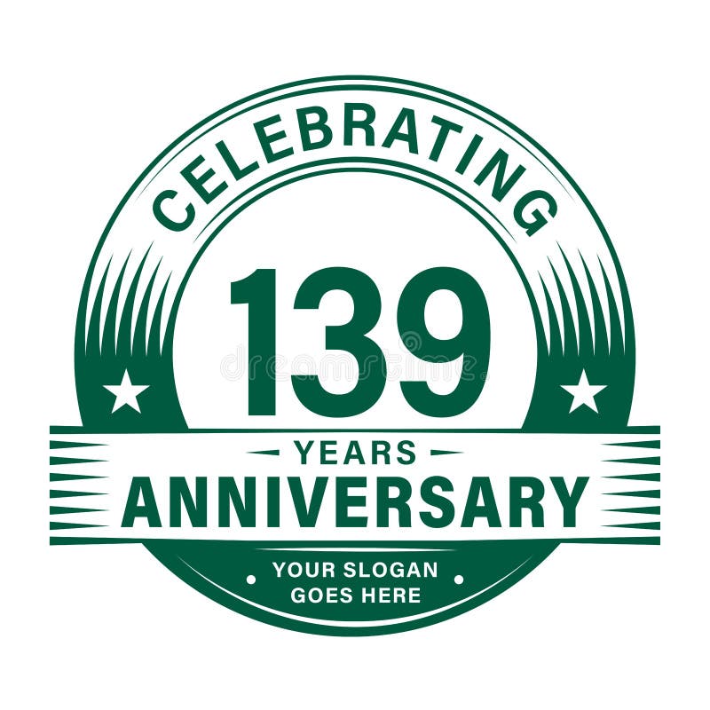 139 Years Anniversary Celebration Design Template. 139th Logo Vector ...