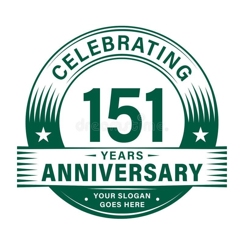 151 Years Anniversary Celebration Design Template. 151st Logo Vector ...