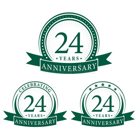 24 Years Anniversary Celebration Logotype. 24th Anniversary Logo ...
