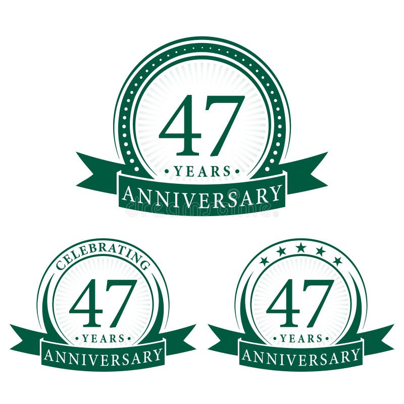 47 Years Anniversary Celebration Logotype. 47th Anniversary Logo ...