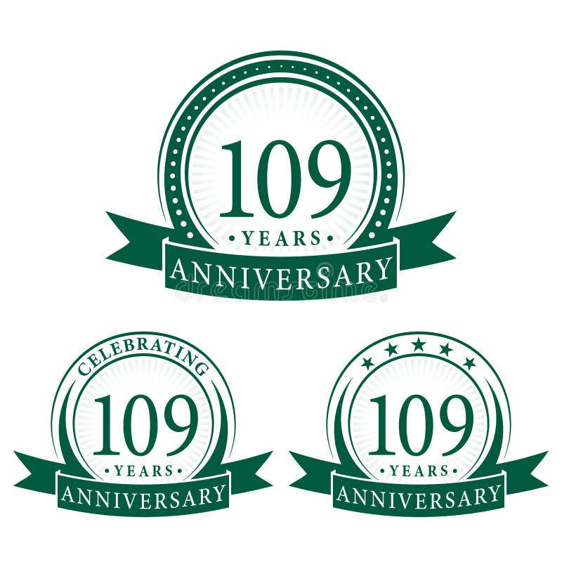 109 Years Anniversary Celebration Logotype. 109th Anniversary Logo ...