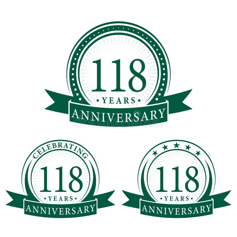 118 Years Anniversary Celebration Logotype. 118th Anniversary Logo ...